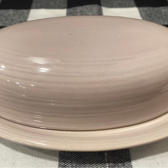 Dining | Vintage Ringed Lilac Color Ceramic Oval Butter Dish | Poshmark